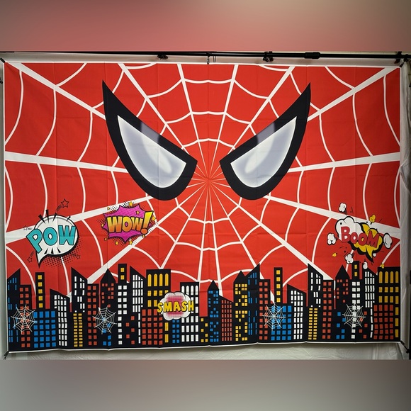 Party Supplies | Spider Man Theme Birthday Backdrop Banner 7x5ft | Poshmark